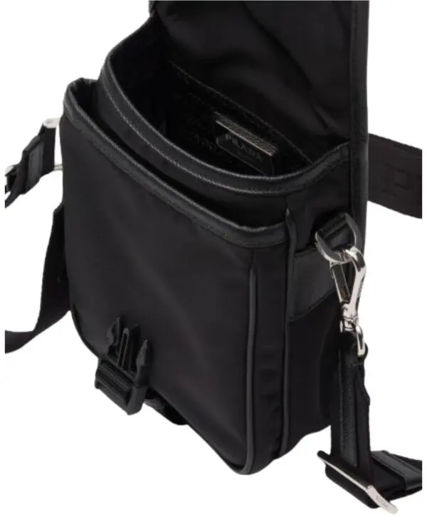 Prada Re-nylon And Saffiano Leather Shoulder Bag