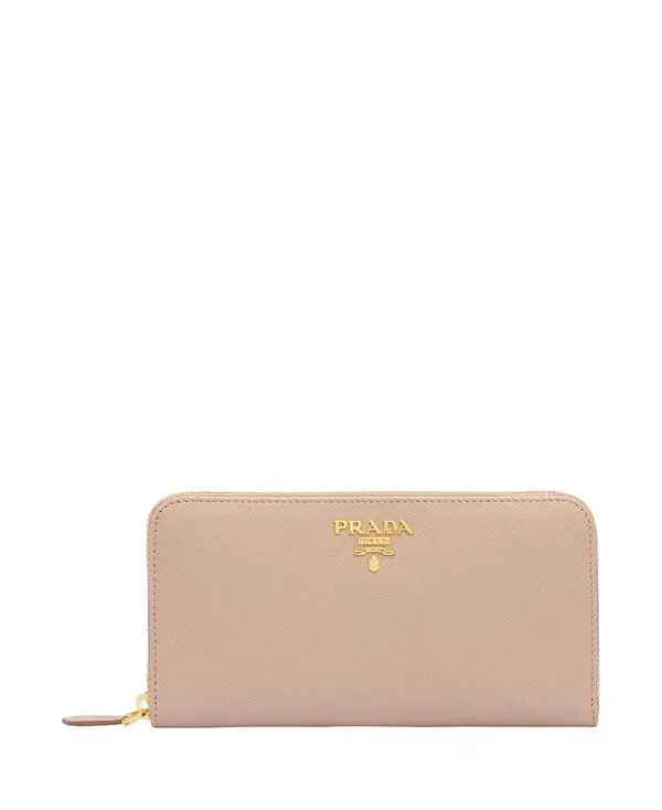 Prada Large Saffiano Leather Wallet - Powder