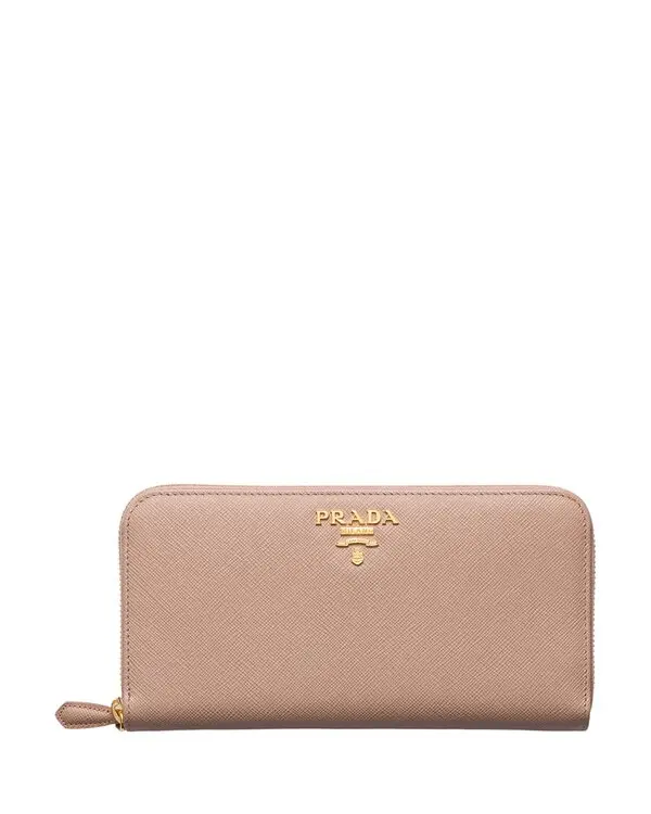 Prada Large Saffiano Leather Wallet - Powder