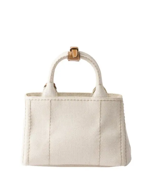 Prada Jardiniere Mini Linen Blend Bag
