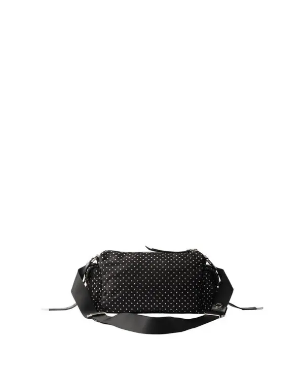 Prada Re-nylon Shoulder Bag With Studs