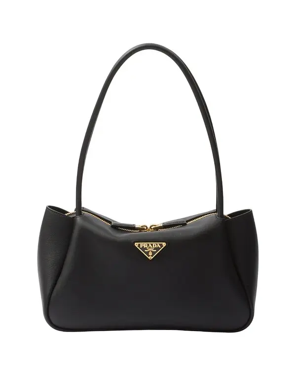 Prada Darling Medium Leather Shoulder Bag - Black