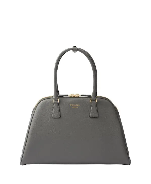 Prada Large Saffiano Leather Handbag - Grey