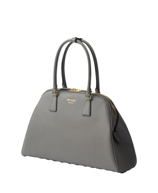Prada Large Saffiano Leather Handbag - Grey