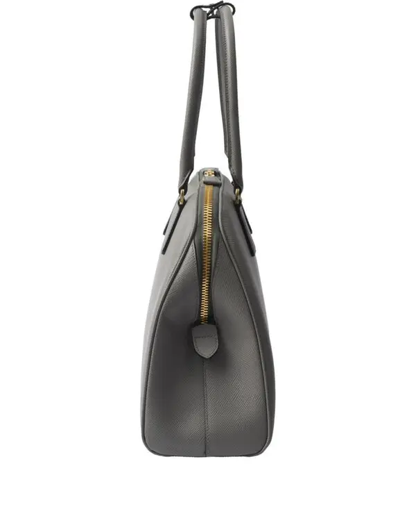 Prada Large Saffiano Leather Handbag - Grey