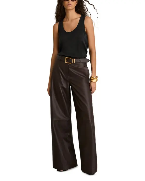 REISS Ruby Silk Blend Cami - Black