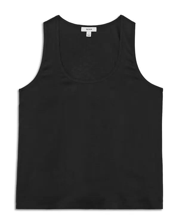 REISS Ruby Silk Blend Cami - Black