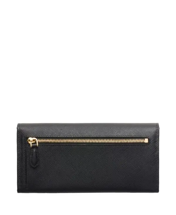 Prada Large Saffiano Leather Wallet - Black