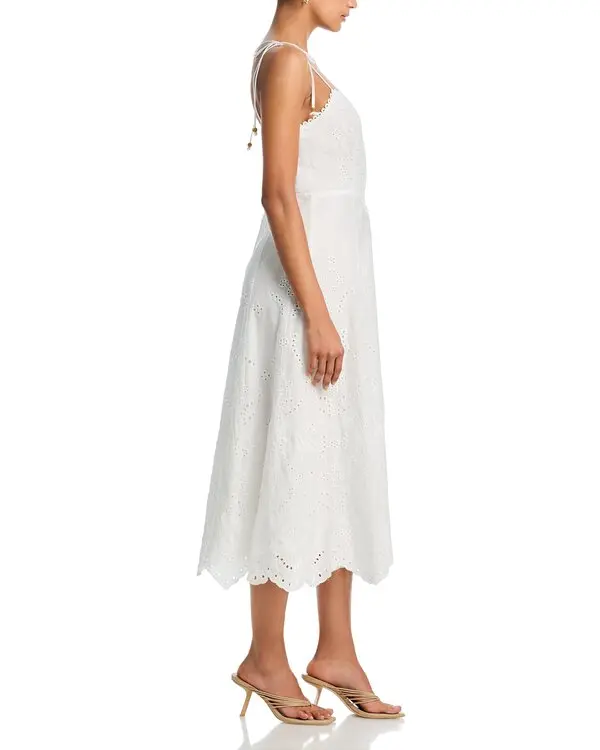 aqua eyelet midi dress AQUA Eyelet Bustier Midi Dress - Exclusive