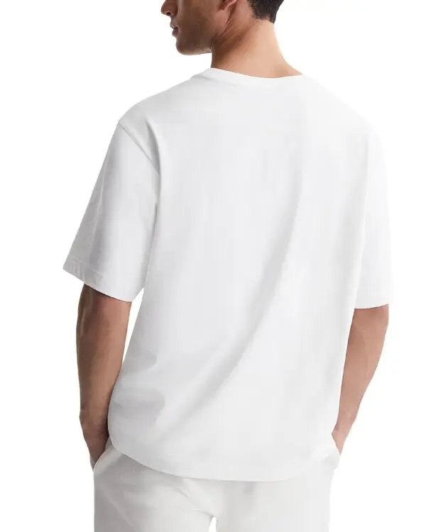 REISS Oversized Garment Dyed Tee - White