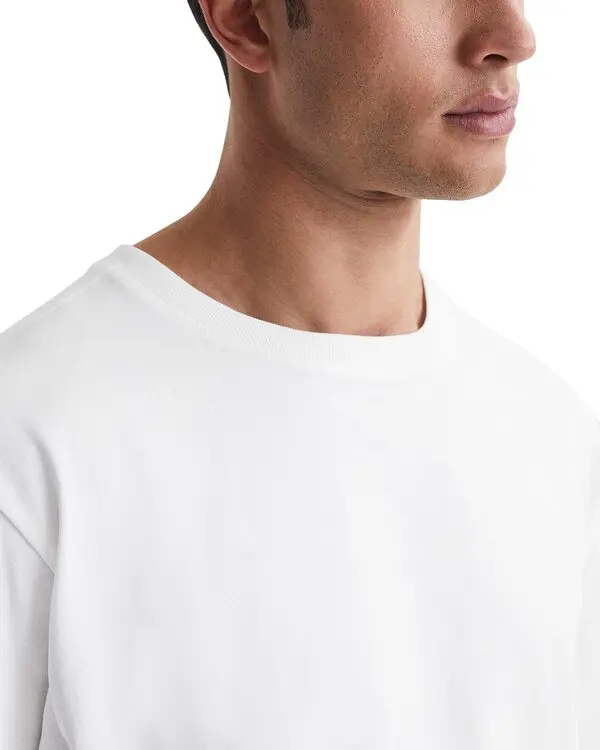 REISS Oversized Garment Dyed Tee - White