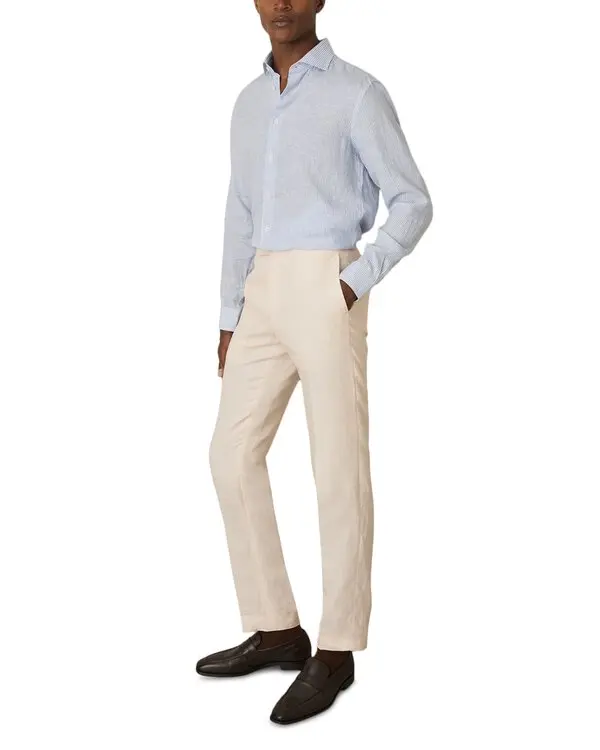 REISS Ruban Long Sleeve Linen Shirt