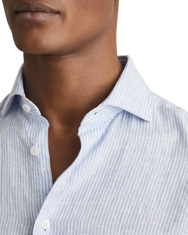 REISS Ruban Long Sleeve Linen Shirt