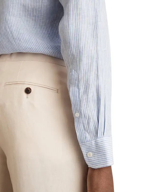 REISS Ruban Long Sleeve Linen Shirt