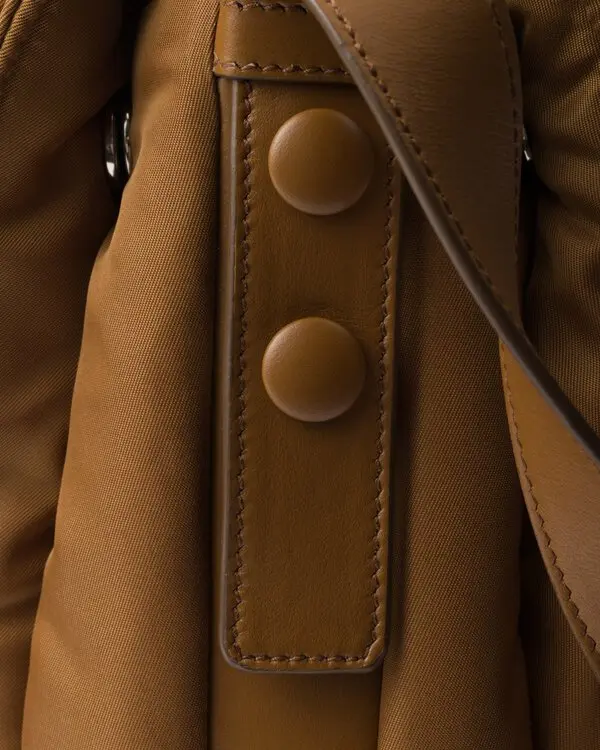 Prada Traveller Large Padded Re-nylon Shoulder Bag - Brown