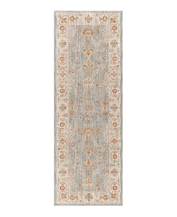 Livabliss Avant Garde Avt-2318 Runner Area Rug, 2'7 X 7'3 - Denim/rust