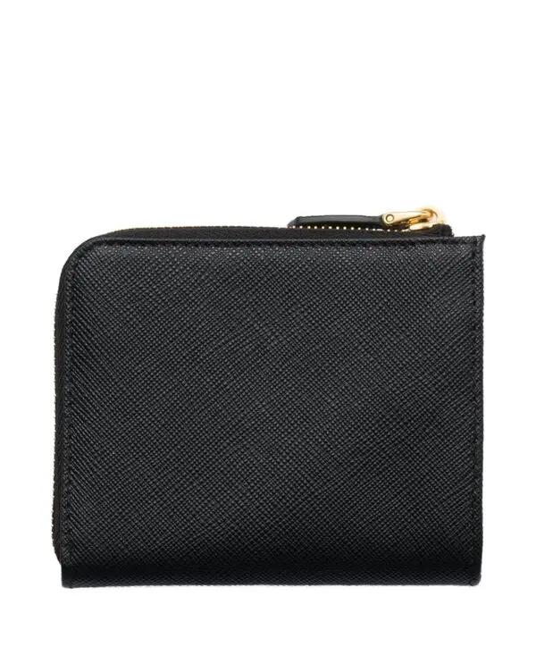 Prada Small Saffiano Leather Zipper Wallet - Black