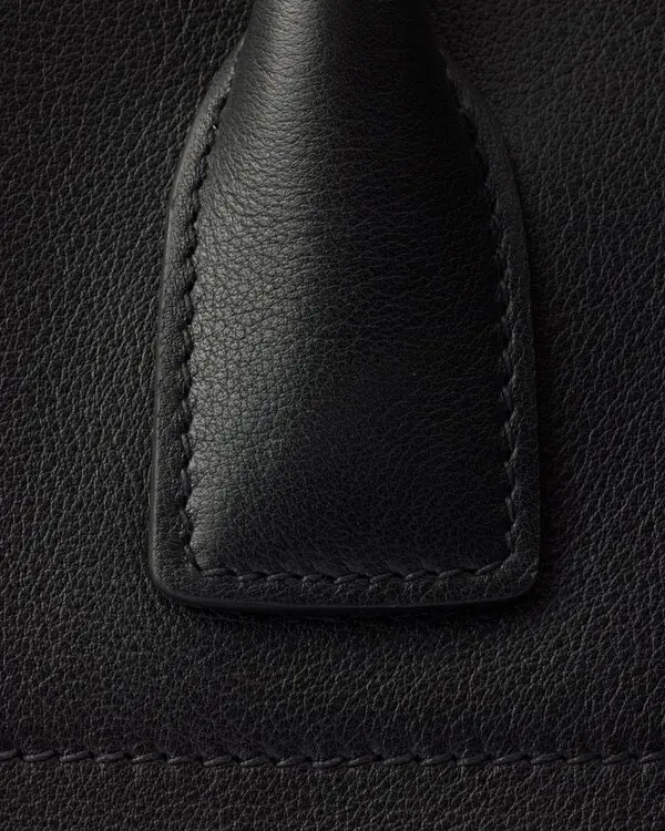 Prada Large Leather Tote - Black