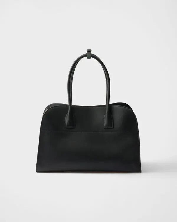 Prada Large Leather Tote - Black