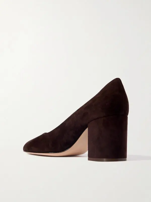GIANVITO ROSSI Joelle 70 Suede Pumps - Brown