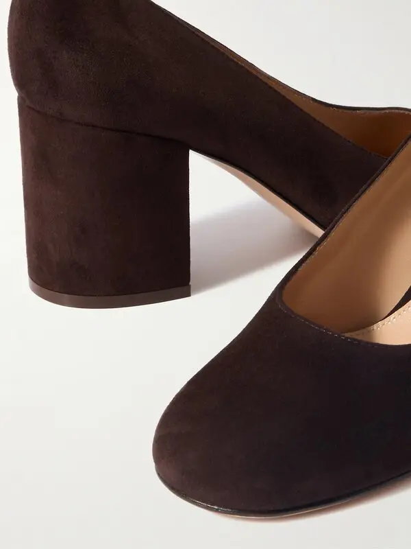 GIANVITO ROSSI Joelle 70 Suede Pumps - Brown