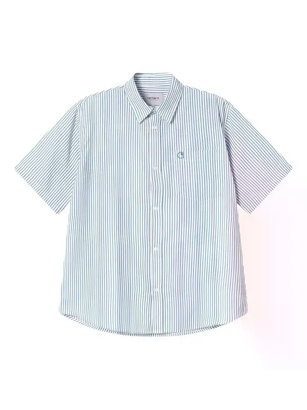 Carhartt Work In Progress Striped Cotton Shirt - Blue