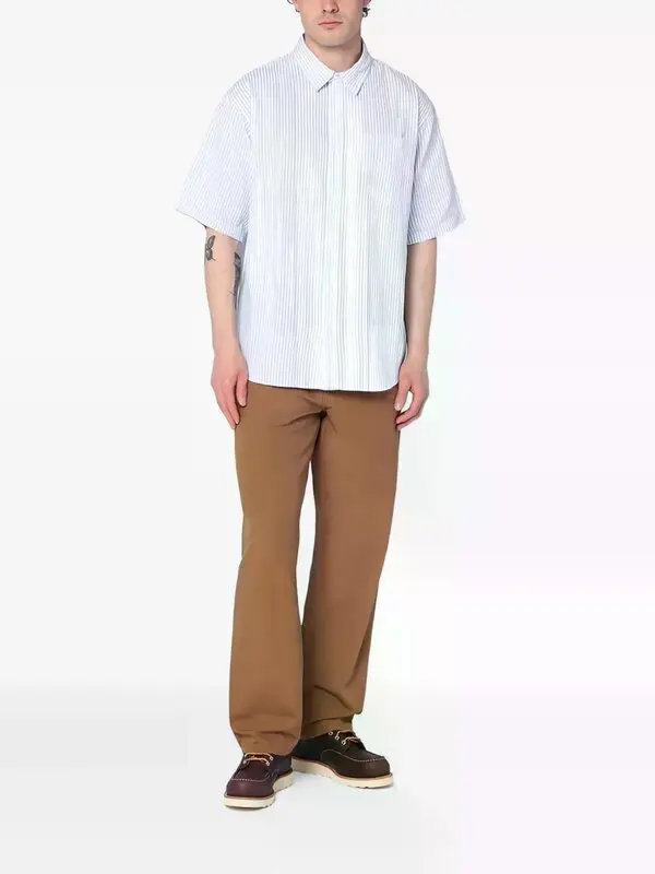Carhartt Work In Progress Striped Cotton Shirt - Blue