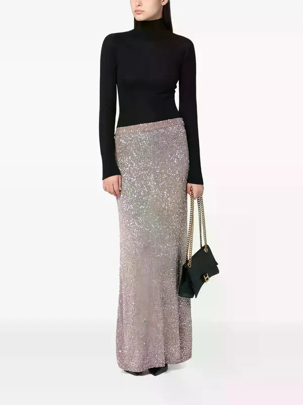Balenciaga Glitter-detailing Long Skirt