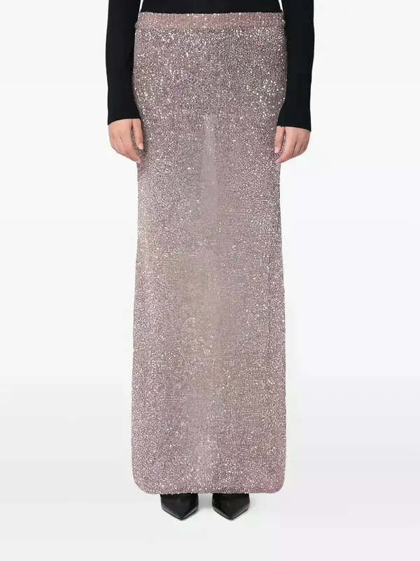Balenciaga Glitter-detailing Long Skirt
