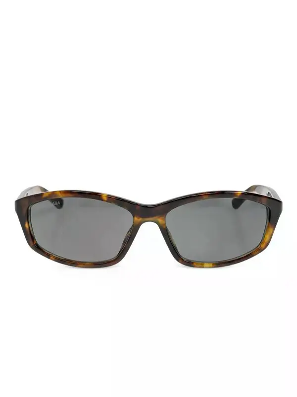 Balenciaga Logo-print Sunglasses - Brown