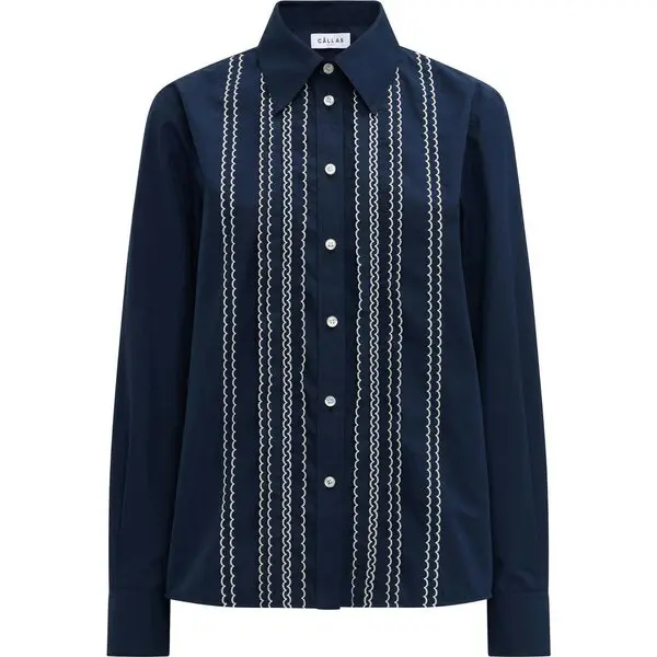 CALLAS MILANO Arletty Embroidered Shirt - Blue
