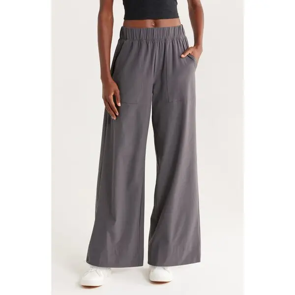 Beyond Yoga Wide-leg Utility Trousers - Graphite