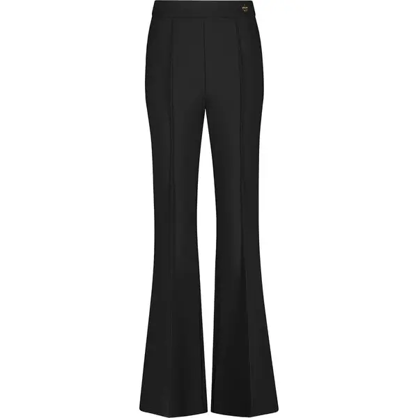 CALLAS MILANO High-rise Crepe Stretch Cropped Flare Trousers - Black