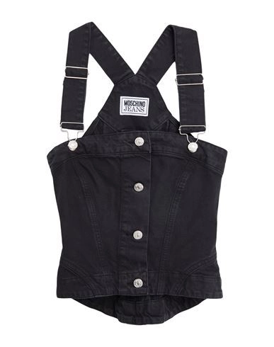 Moschino Cotton Top With Corset Detail - Black