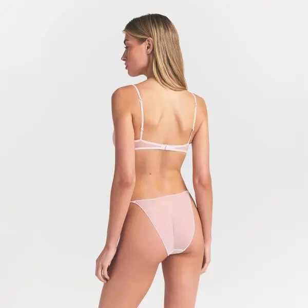 SKIMS Ultra Fine Mesh String Bikini - Barely Pink