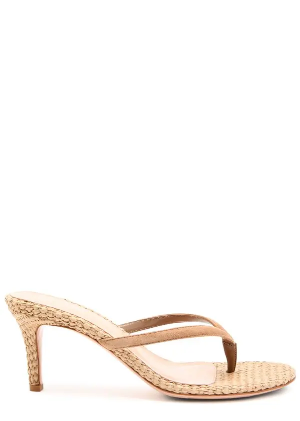 GIANVITO ROSSI Calypso 70 Raffia Mule