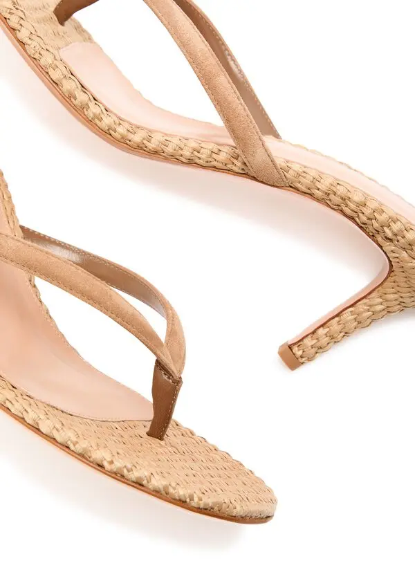 GIANVITO ROSSI Calypso 70 Raffia Mule