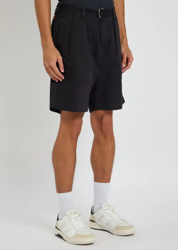 SERVICE WORKS LONDON Cotton Pleated Shorts - Black