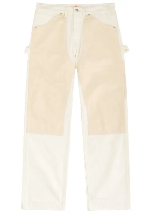 CHERRY LOS ANGELES Panelled Canvas Trousers - White