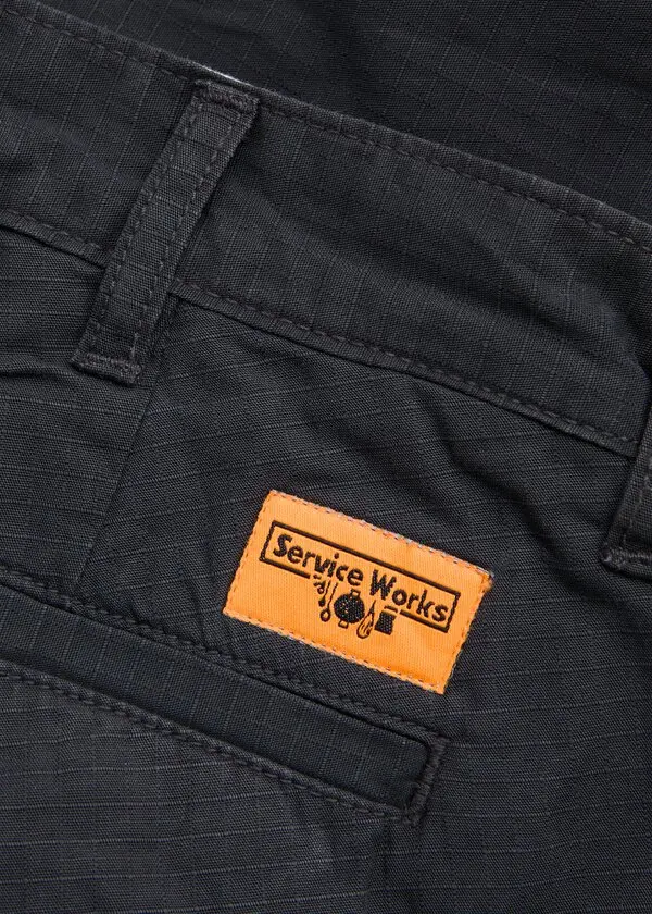 SERVICE WORKS LONDON Ripstop Canvas Trousers - Black