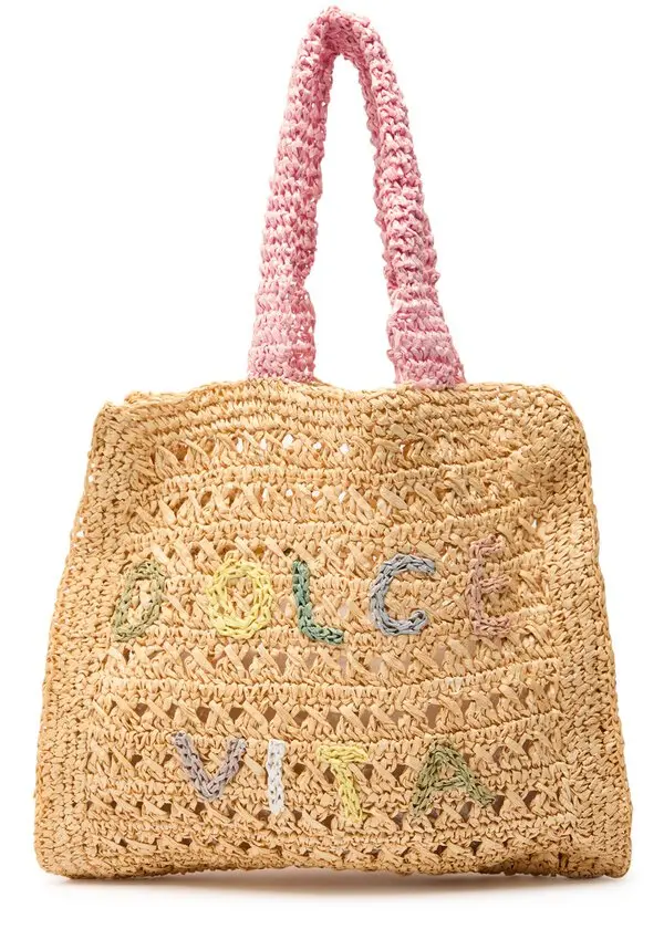 DE SIENA Dolce Vita Raffia Tote