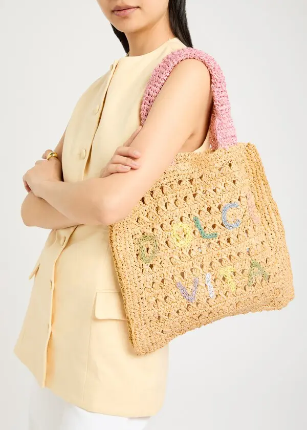 DE SIENA Dolce Vita Raffia Tote