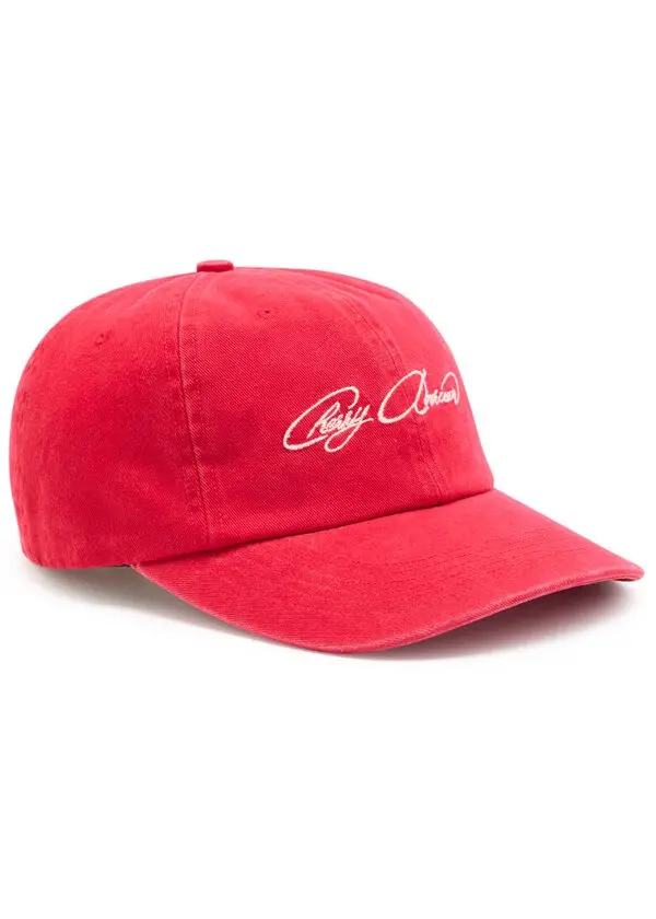 CHERRY LOS ANGELES American Dad Embroidered Cotton Cap - Red