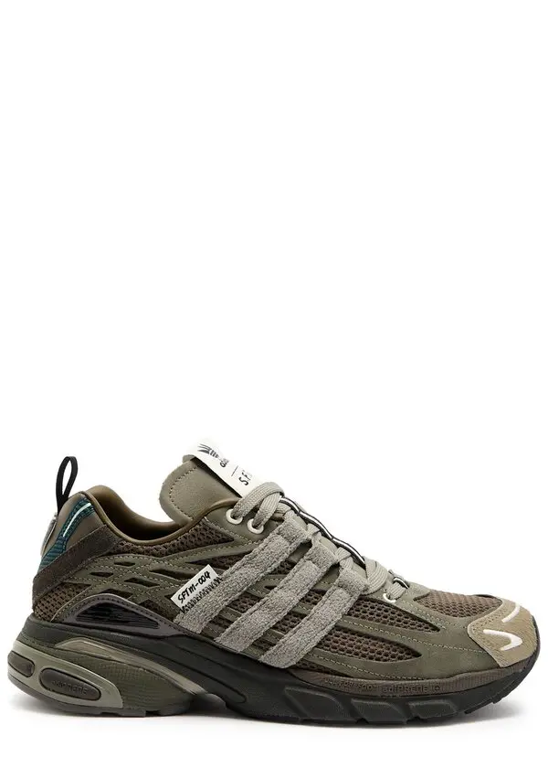 Adidas X Song For The Mute Adistar Cushion Panelled Mesh Sneakers In Green  - 40% Off | Editorialist