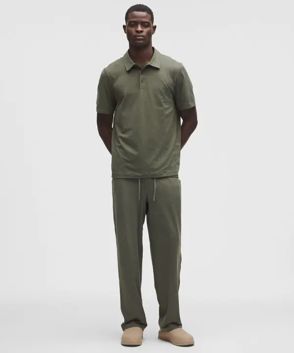 Lululemon Classic-fit Soft Jersey Pants - Heathered Army Green/heathered Willow Leaf