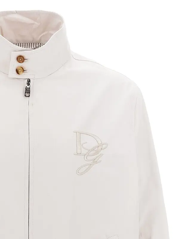 Dolce & Gabbana Logo Embroidery Cotton Jacket