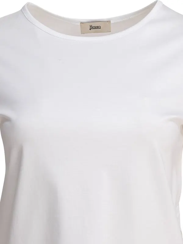 Herno Cotton T-shirt With Button Detail - White