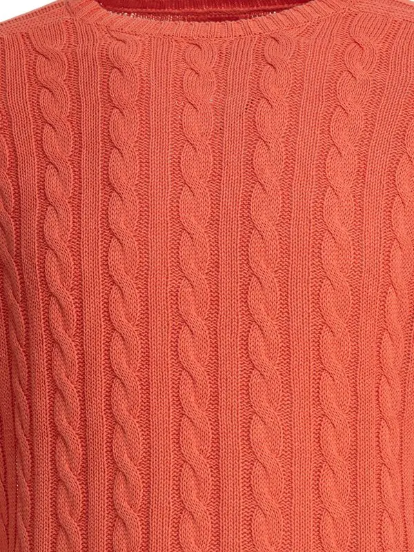 BEAMS Cable-knit Linen And Cotton Sweater - Pink