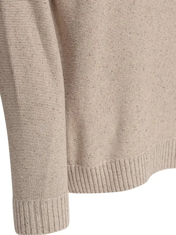 BEAMS Roll Crew Neck Sweater