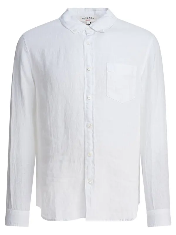 ALEX MILL Linen Mill Shirt - White